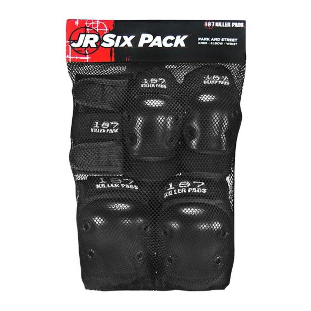 187 Killer Pads OSFA Jr. Six Pack Set - Black – Source BMX - EU